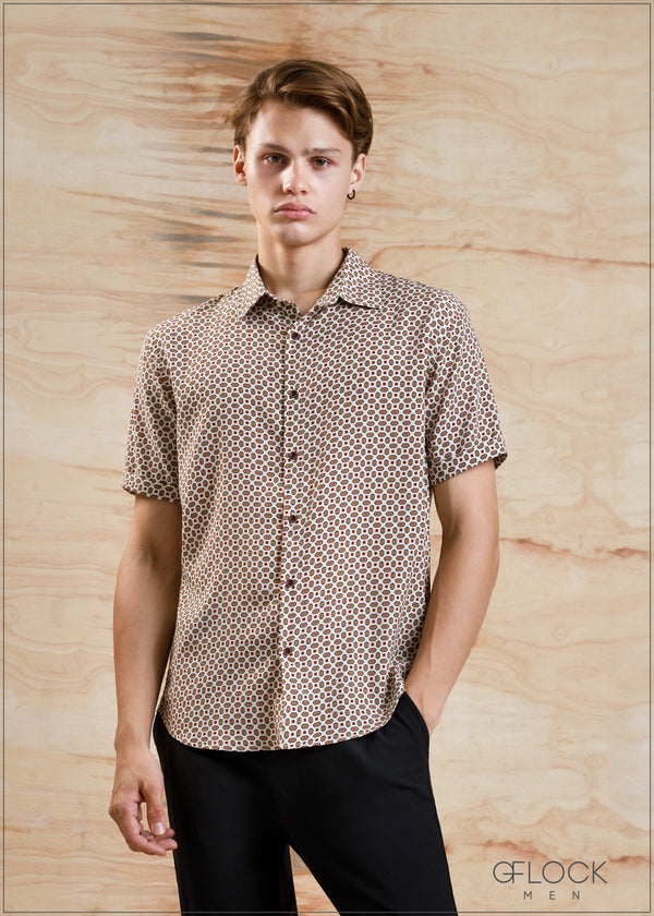 Normal Collar Short Sleeve Shirt - 100424 - GFLOCK.LK