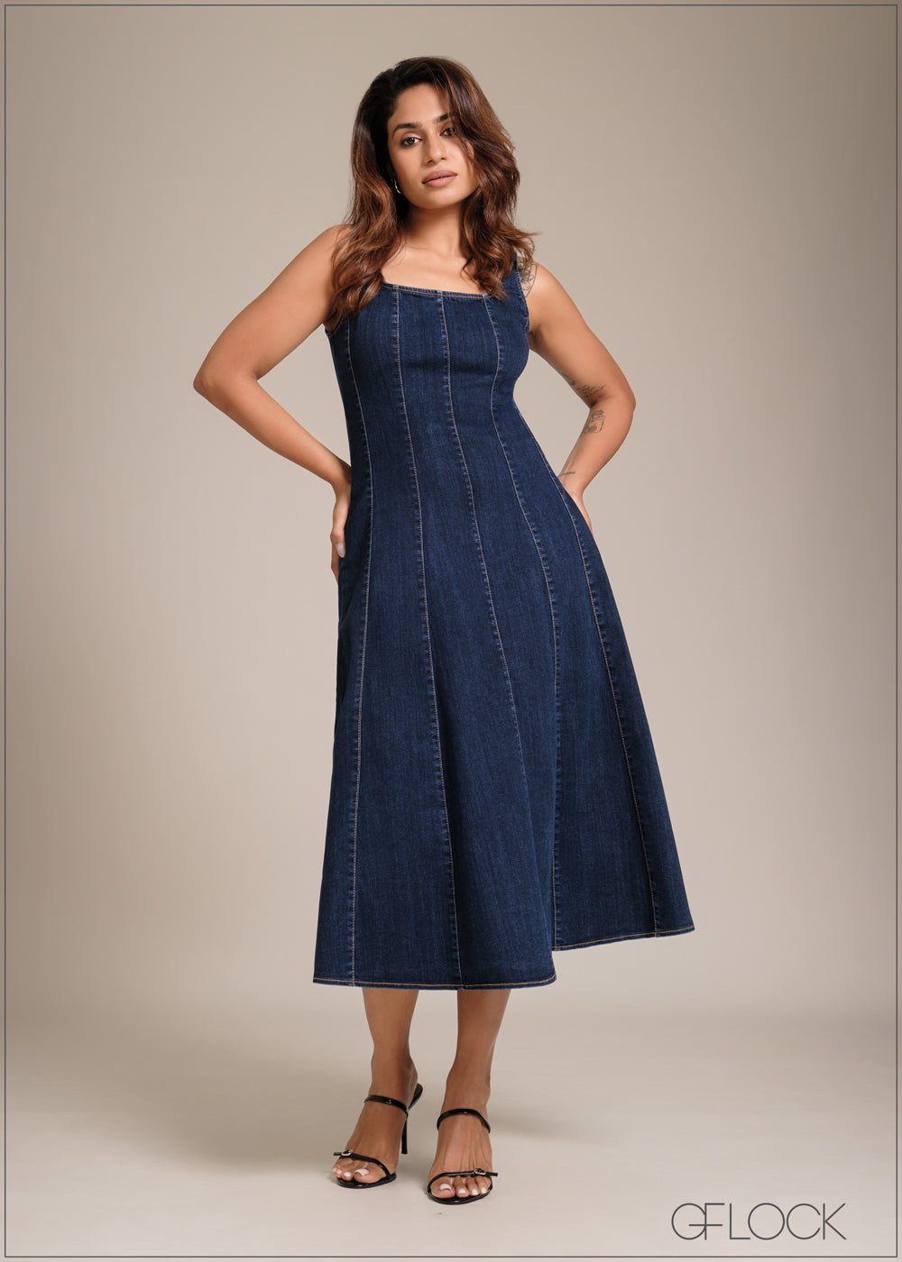 Denim Maxi Dress - 241225D – GFLOCK.LK